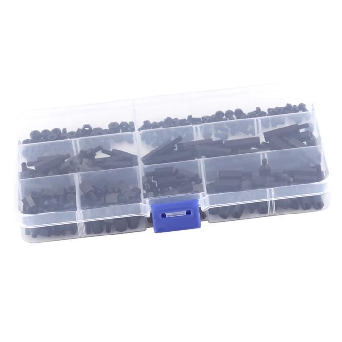 Duokon Entretoise femelle 250PCS Nylon M3 Colonne Hexagonale Mâle ...