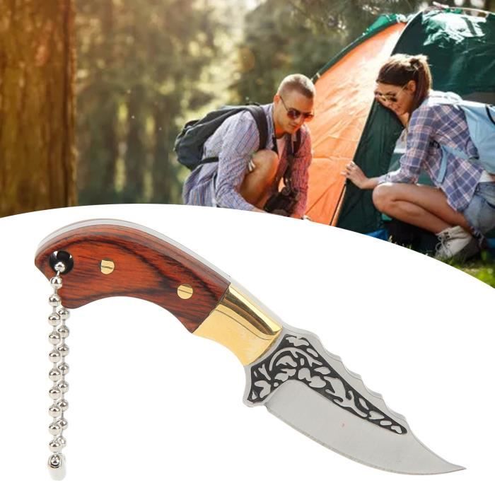 Extérieur Brass Color Wood Little Straight knife Sharp Guard Key Lock ...