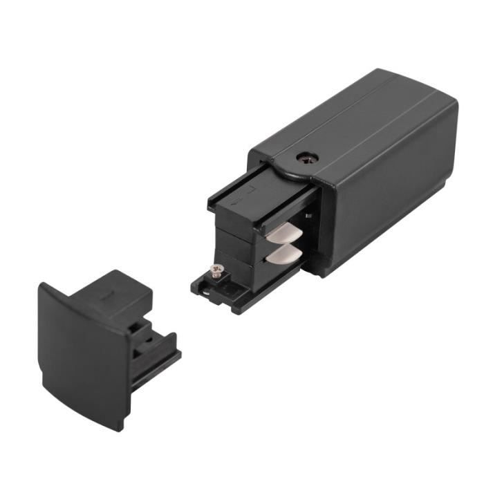 Connecteur initial de rail triphasé noir - GREENICE - HO-CON-I-N - PVC ...