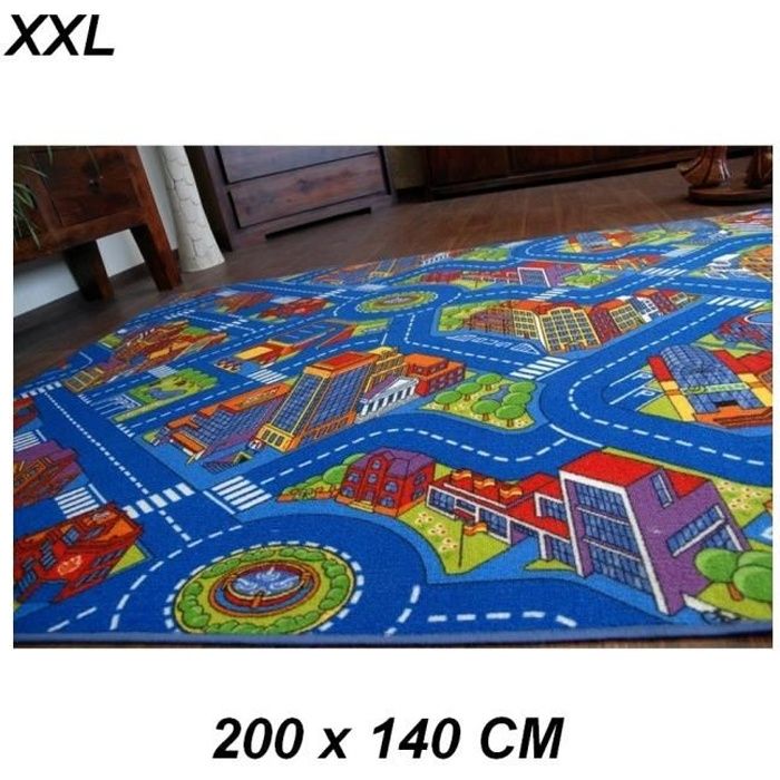 XXL Tapis de route 200 x 140 cm ville voiture enfant Circuit Jeu ...