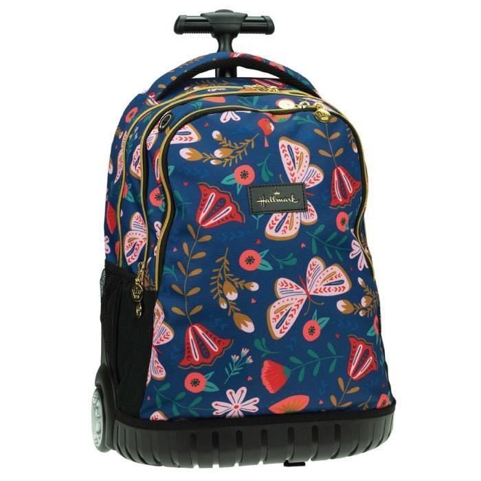 Sac à dos à roulettes Hallmark 48 CM - Trolley Haut de Gamme Papillon ...