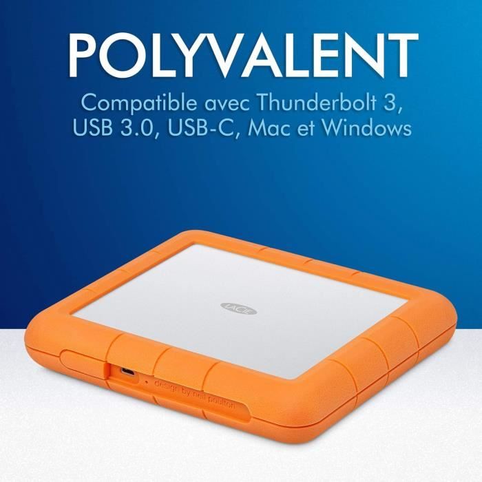 Disque Dur Externe Portable HDD - LaCie - Rugged RAID Shuttle - 8 To ...