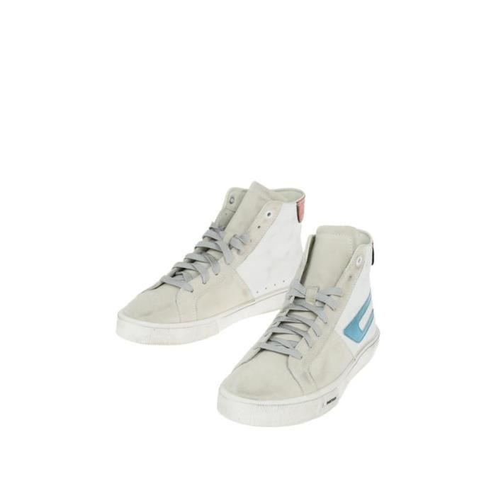 DIESEL HOMME Y02726PS147H8834 BLANC AUTRES MATÉRIAUX BASKETS MONTANTES ...