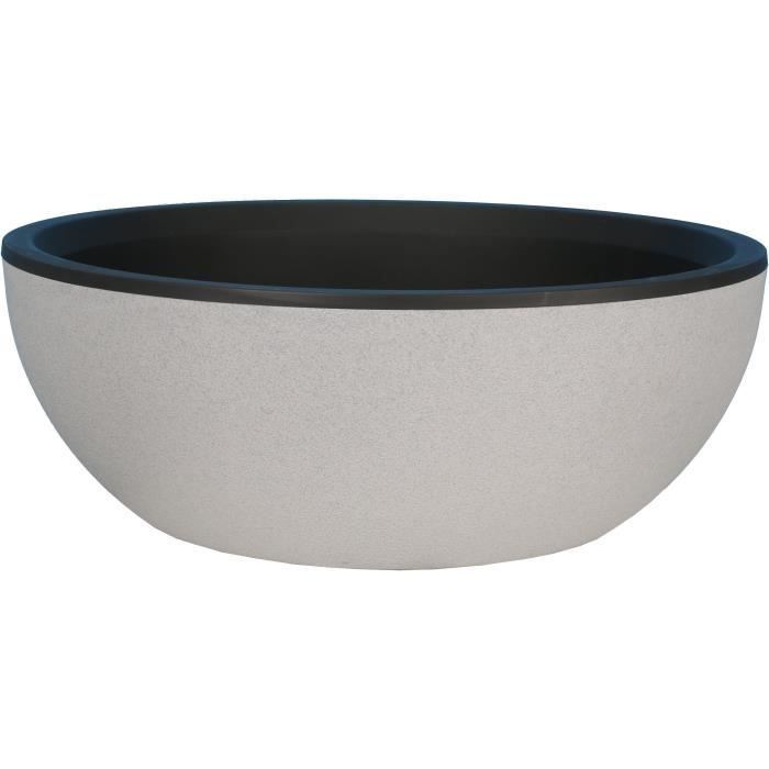 RIVIERA - Coupe pot de fleurs - granit D50 - stone - Cdiscount Jardin