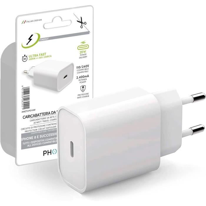 Chargeur Usb C 20 W Italia – Alimentation Universelle, Chargeur Rapide ...