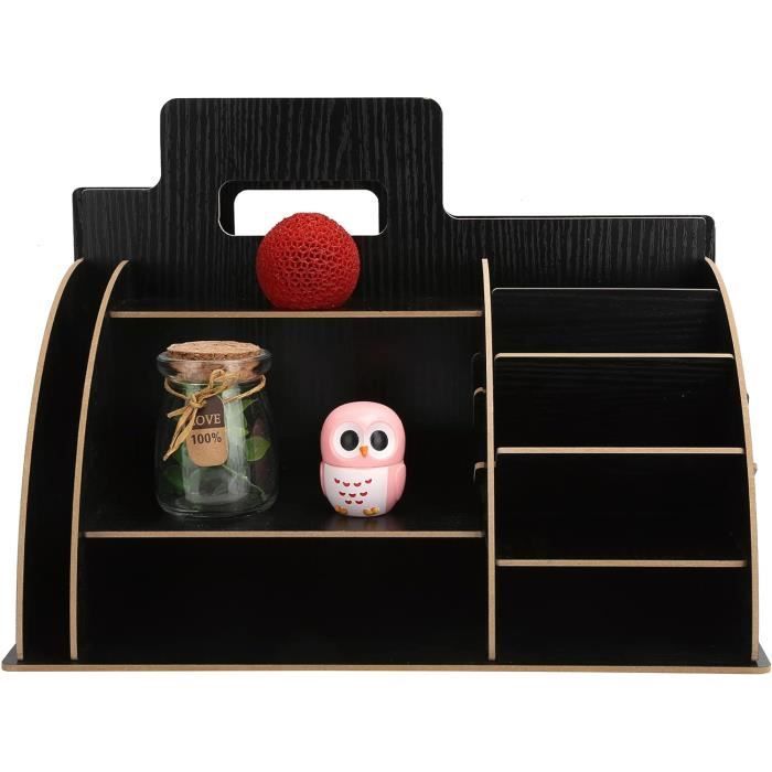 Support De Bureau Boîte De Rangement En Bois Support De Papeterie ...