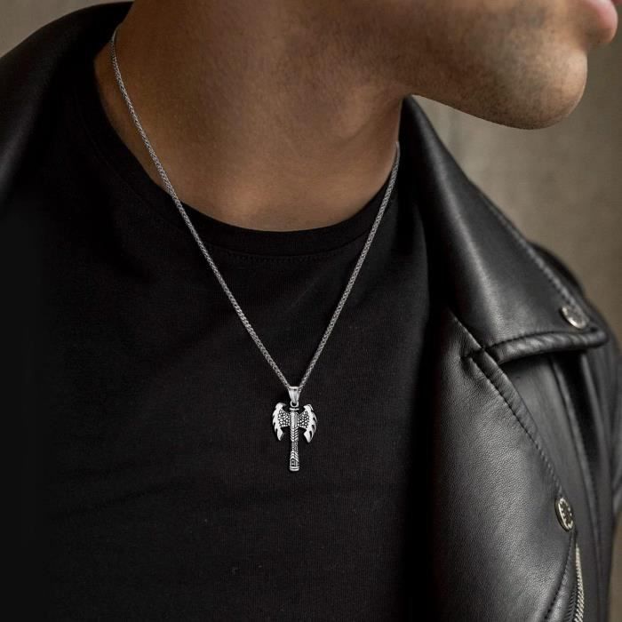Collier Vegvisir Viking Homme Personnalisable,Pendentif Bouclier ...