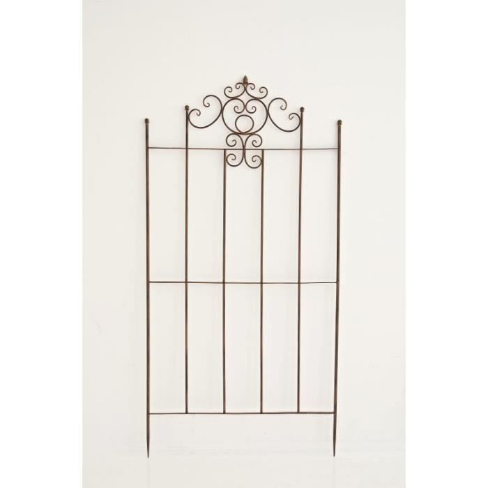 Treillis mural pour plantes grimpantes - CLP - PAULA - Fer - Marron ...