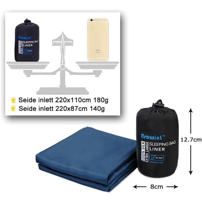 Sac De Couchage En Soie Liner, Sac De Couchage En Soie, Extra Large ...