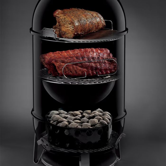 Fumoir WEBER Smokey Mountain Cooker 47 cm - Noir - Grilles de cuisson ...