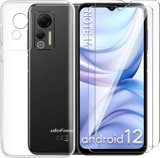 Étui Transparent en Silicone TPU Verre Trempé pour Ulefone Note 14/14 ...
