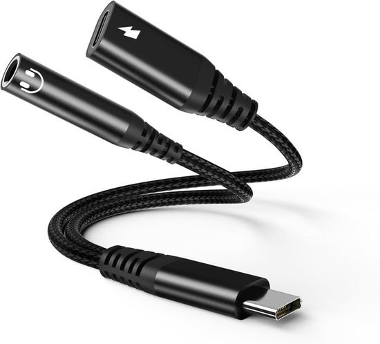 Adaptateur USB C vers Jack 2 en 1 Adaptateur USB C Jack 35mm et ...