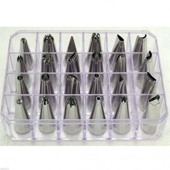 Coffret 24 Douilles Décors Fins Inox Décoration - Cdiscount Auto