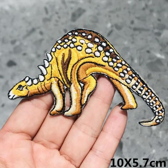 Laiton antique -Badge brodé Animal dinosaure couture sur patchs,Badge ...
