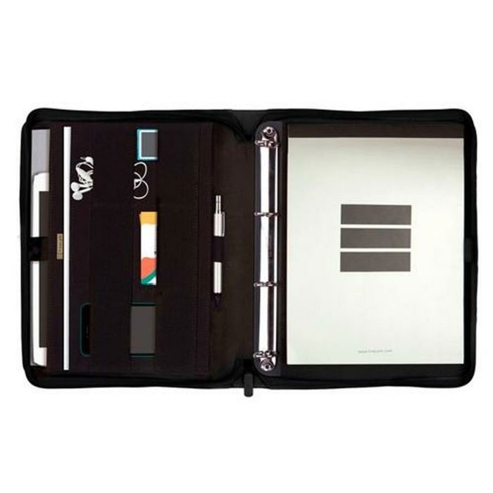 FINOCAM Porte-documents A4 zippé avec bloc-notes et pochette tablette ...