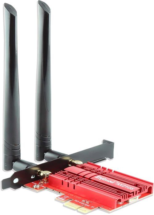 Carte WiFi 5400Mbps PCIe WiFi 6E Bluetooth5.3, Intel WiFi 6E AX210, Tri-Bandes (6GHz/5GHz/2.4GHz ...