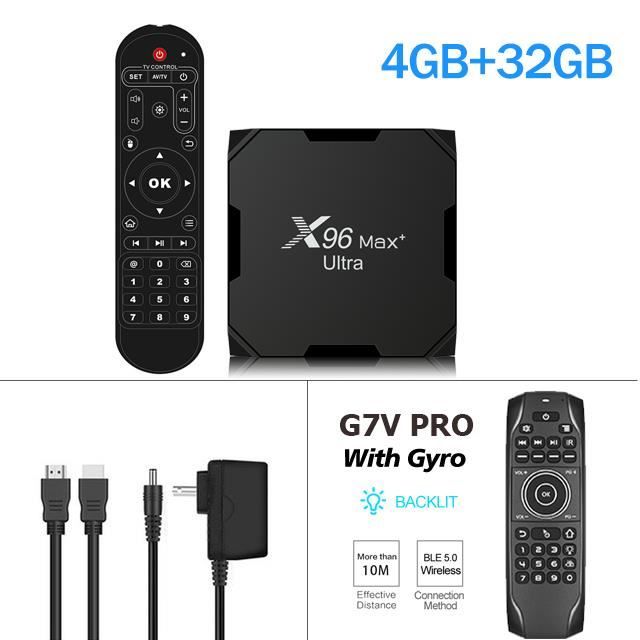 Ue Plug - 4G 32G Ajouter G7V Pro - X96 Max Plus Ultra Android11 Smart ...