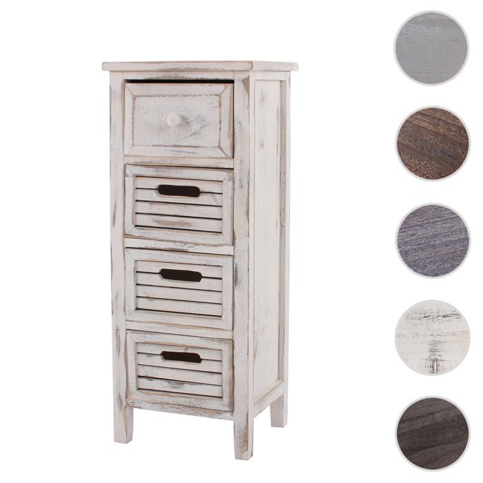 Commode / Table d'appoint / Armoire - Shabby - Vintage - Blanc - 4 ...