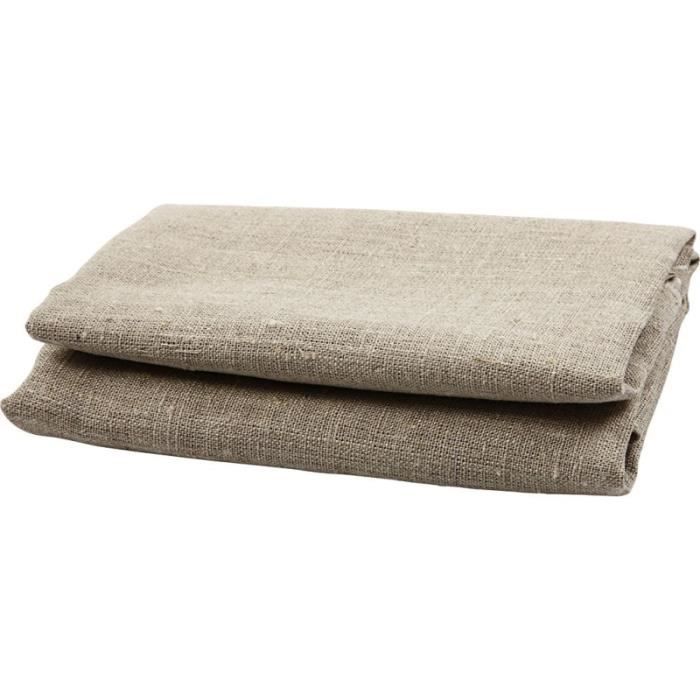Toile de lin - Non spécifié - 50 x 140 cm - 100% naturel - 185 g/m2 ...