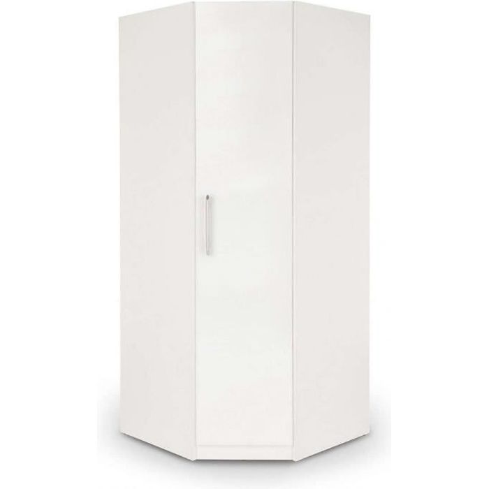 Armoire d'angle à Portes pivotantes, Penderie avec étagères 1 Porte ...