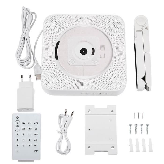 Lecteur CD Mural MP3 CD Player Bluetooth Stéréo Radio FM Haut-parleur ...