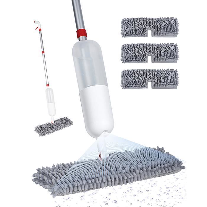Balais Serpillère Vaporisateur, Balai Lave Sol avec Reservoir Spray Mop ...