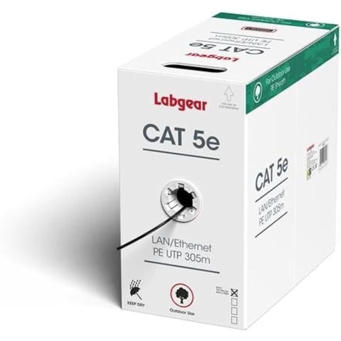 Labgear Câble Ethernet Cat 5e 305 m - Cdiscount Informatique