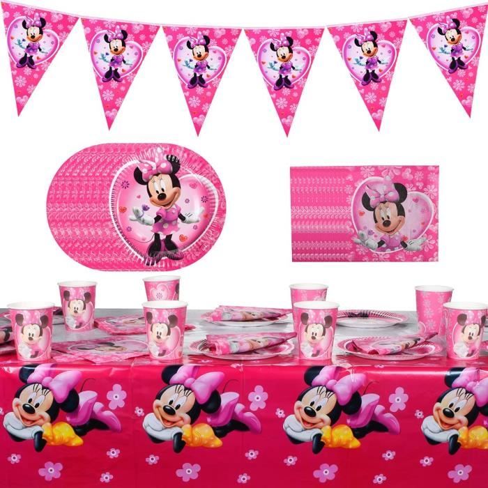 Accessoires Fête Minnie Kit Vaisselle Anniversaire Minnie Mouse - 10 ...