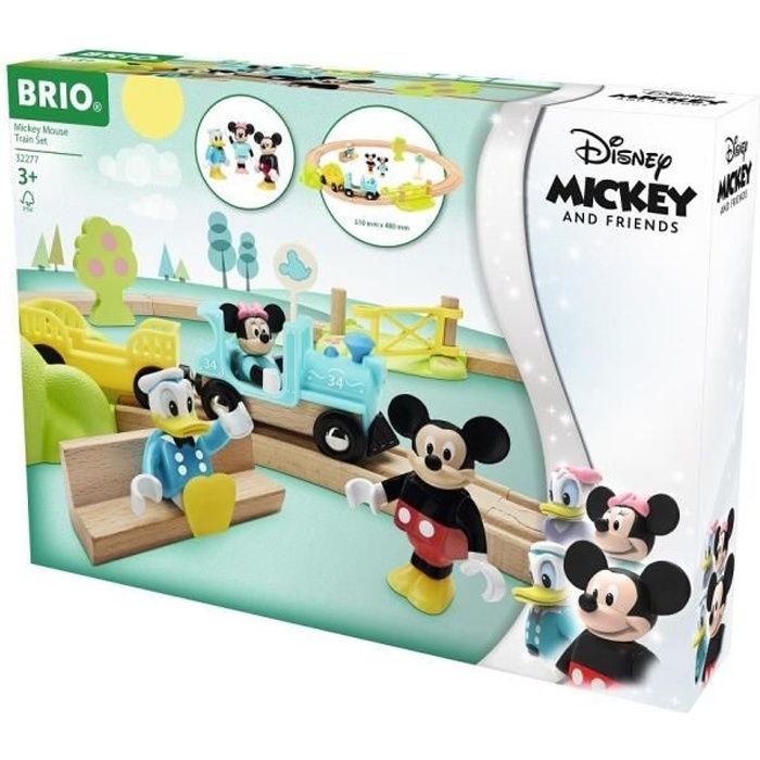 DISNEY Brio Circuit Mickey Mouse - Coffret complet 18 pièces - Circuit ...