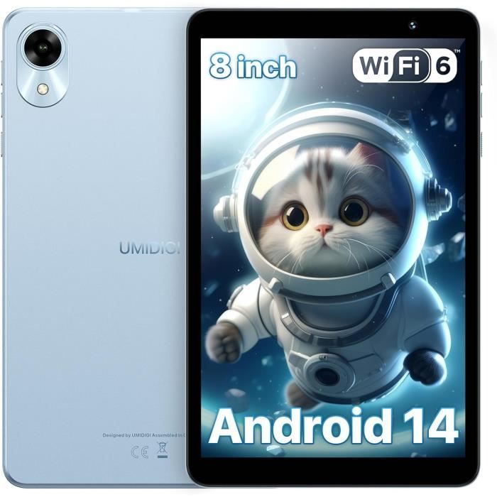 Android 14 Mini Tablette Portable,5G-Wifi 6 Tablette 8 Pouce,7Go+32Go ...