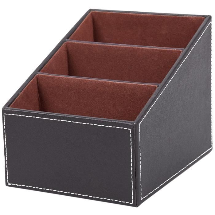 1 pcs Boite de rangement a telecommande en Cuir organisateur de ...