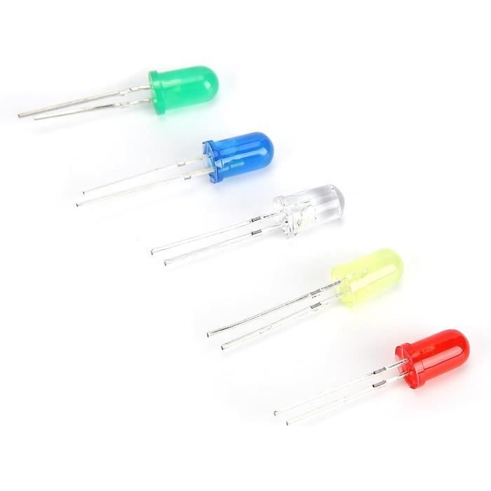 Diode, Kit De Diodes Led 5Mm Kit Électronique Diodes De Lumière Led ...