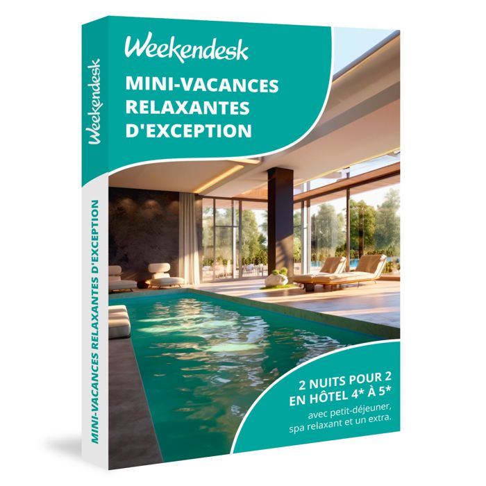 Weekendesk - Coffret cadeau - Mini-vacances relaxantes VIP - 2 nuits ...