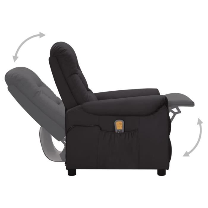 FHE - Fauteuils électriques - Fauteuil de massage inclinable Noir ...