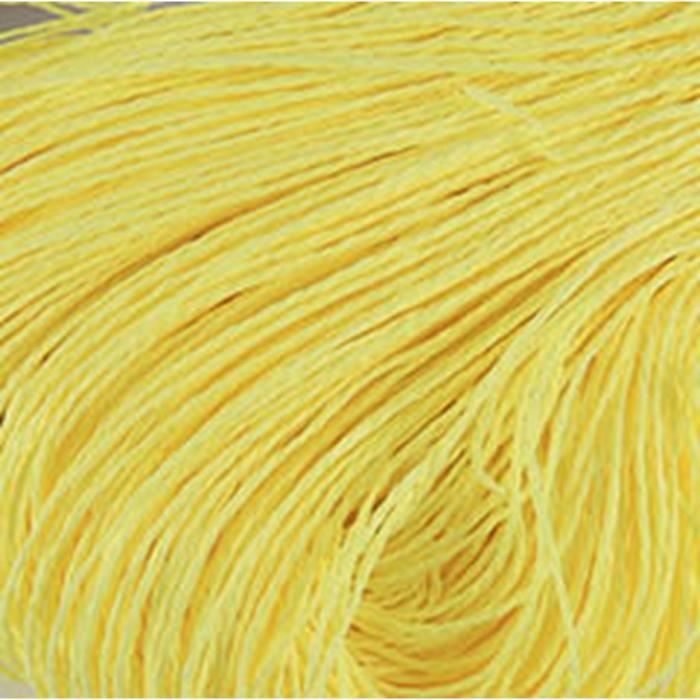 LAINE A TRICOTER,bright yellow--Fil de raphia 100g-boule, fil de paille ...