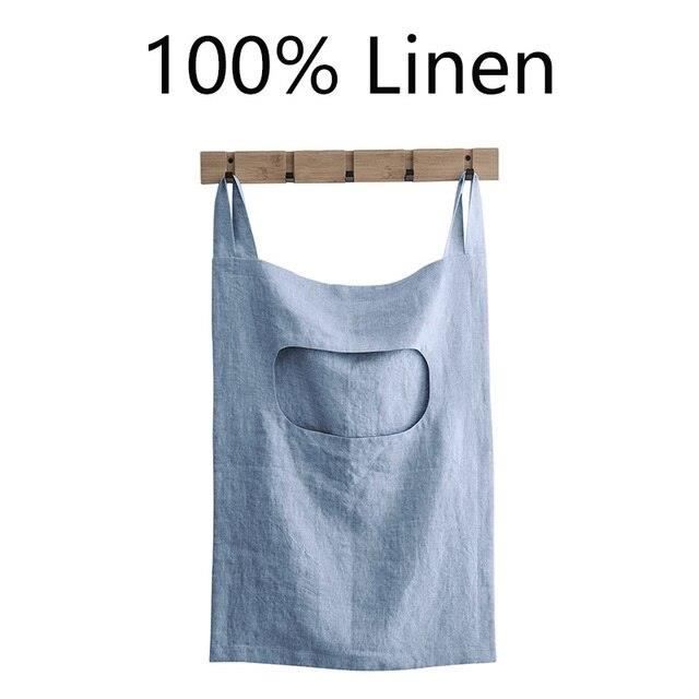 FILET DE LAVAGE,Blue-50x70cm--Panier à linge suspendu en lin et coton ...