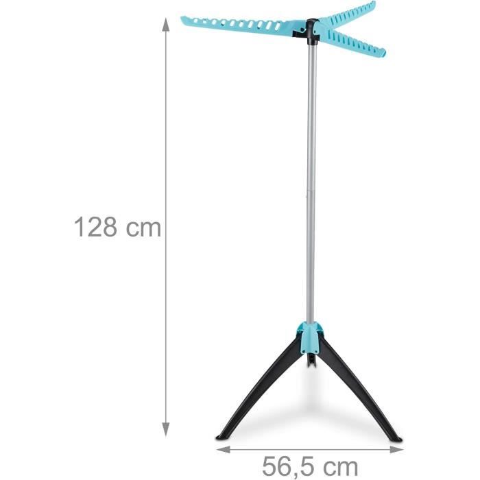 Étendoir Cintre, Pliable, 3 Bras, Pour Cintres, Support Linge, Hxd: 128 ...