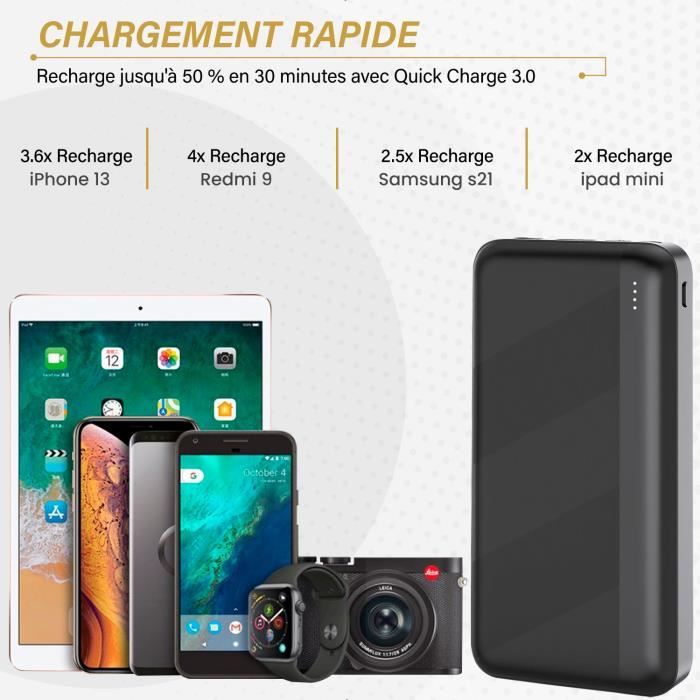Batterie Externe 10000mah Combien De Charge