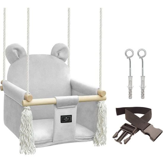 Balançoire Bébé Set Interieur Extérieur En Bois | Ours Ms Bear ...