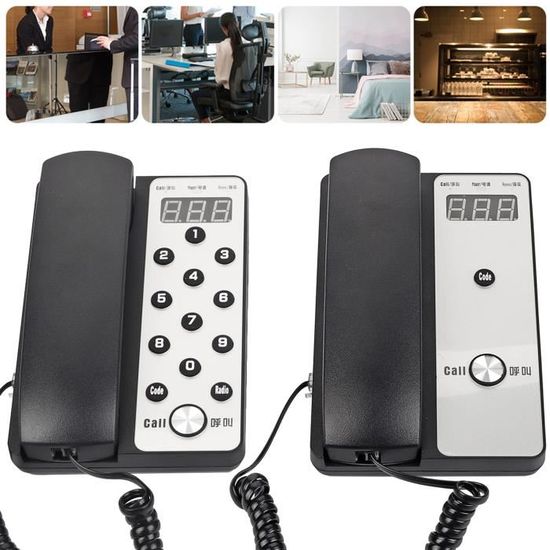 Téléphone de bureau Paire d'appel d'interphone vocal sans fil pour ...