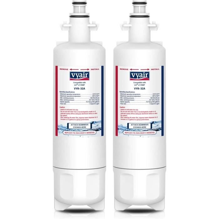 Vyair VYR-32A Cartouche de filtre à eau pour réfrigérateur compatible ...