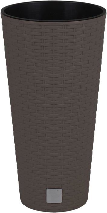 Marron Pots de fleurs en rotin - Design élégant - Intérieur ou ...