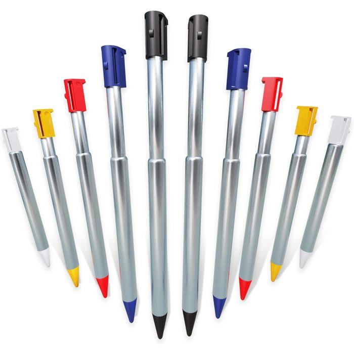 Pack De 10X Stylets Télescopiques Compatibles Avec Nintendo 3Ds ...