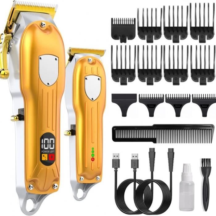 Tondeuse Cheveux Hommes, Tondeuse Barbe Electrique, Sans Fil Tondeuse à Cheveux Rasoir Barbe ...