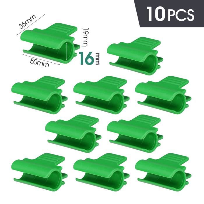 Tuteur - lien - attache,Pinces de Film de Serre de 5 à 20mm,10 Pièces,pour Abri de Jardin,Filet ...