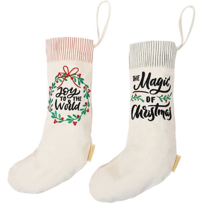 Chaussette De Noël | Bas De Noël | Bas De Noël À Remplir | A Accrocher Sur La Cheminée, Les ...