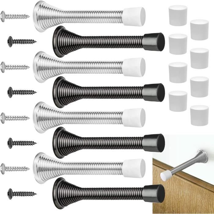 Lot De 8 Butées De Porte À Ressort En Métal Pliables Avec Base De Vis ...