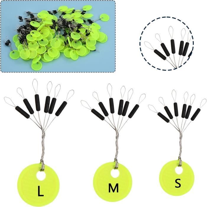 6 En 1 Arrêts De Plomb À Flot, Oval Cylindre Float Stop Caoutchouc Pêche Bobber Perles Stopper ...