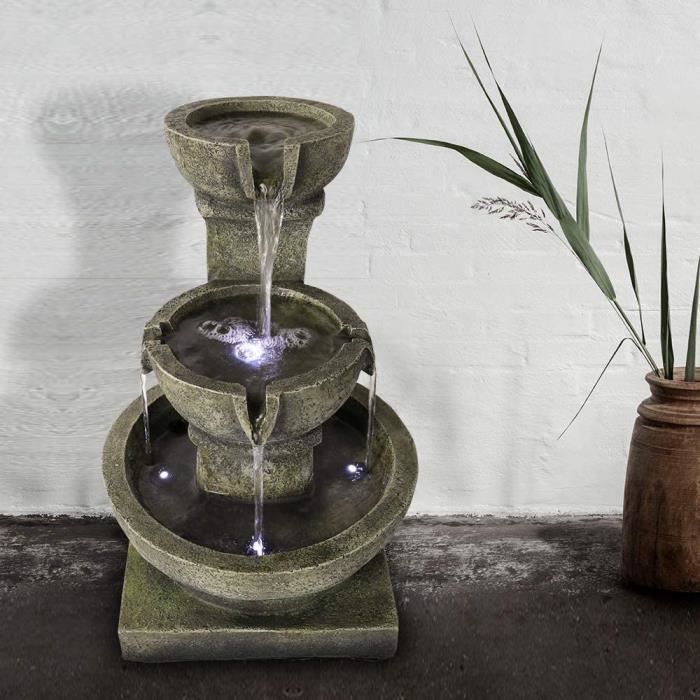 Fontaine cascade en plein air – Fontaine de jardin relaxante et ...