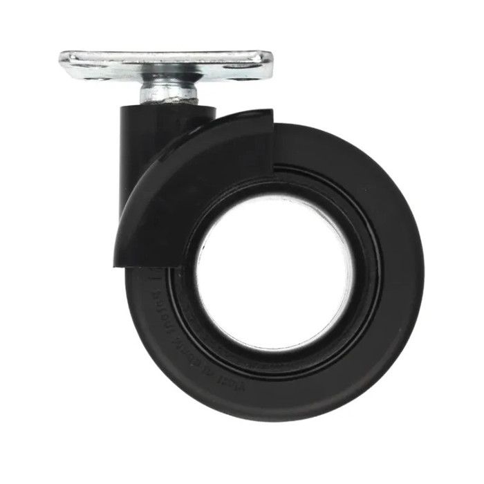 Roulette pivotante rotola noir, 47x47 mm, D. 65 x H.80 mm, entraxe ...